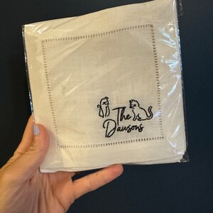 Personalized Cat Lover Cocktail Napkins - Gifts for Cat Lovers - Custom ...
