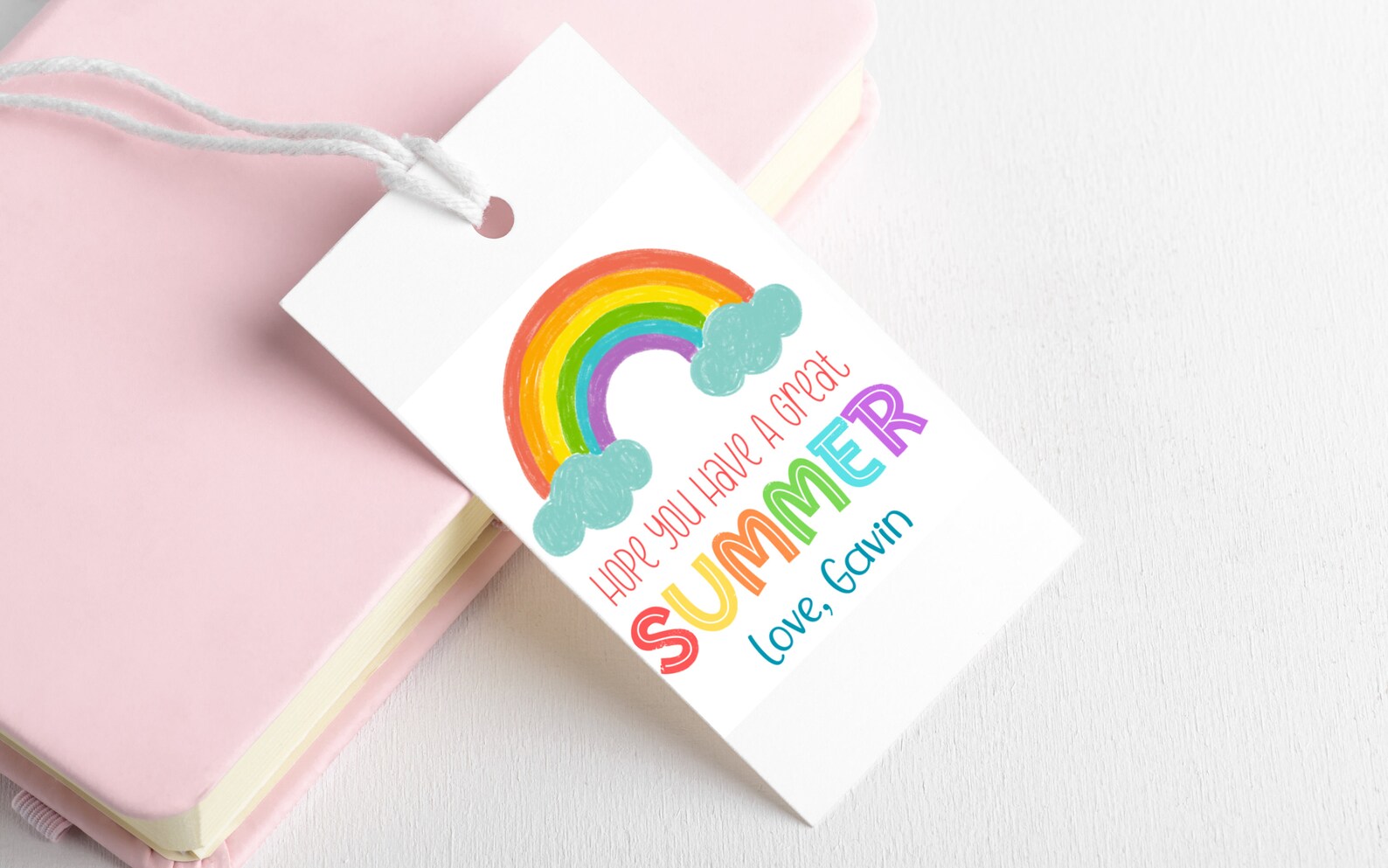 End of School Year Tags Rainbow Gift Tags, Teacher Thank You, Last Day ...