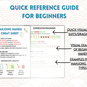 UPDATED Quick Visual Reference Guide to American Mahjong for Beginners ...