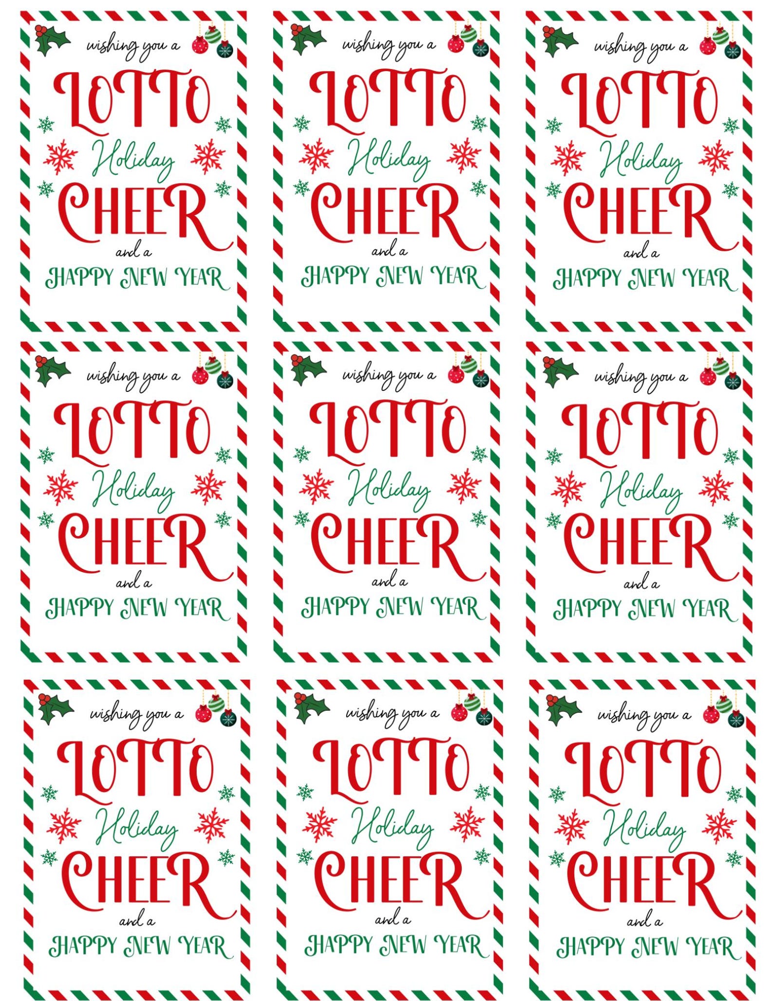 Wishing You a Lotto Holiday Cheer - Christmas Lottery Scratch Card Gift ...