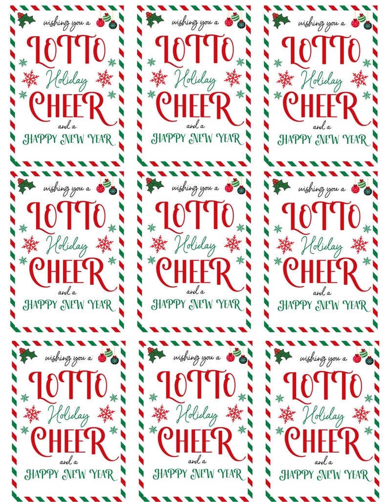 Wishing You a Lotto Holiday Cheer - Christmas Lottery Scratch Card Gift ...