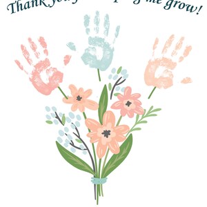 Mother's Day Craft Handprint Art Birthday Activity, Mothers Day Crafts ...