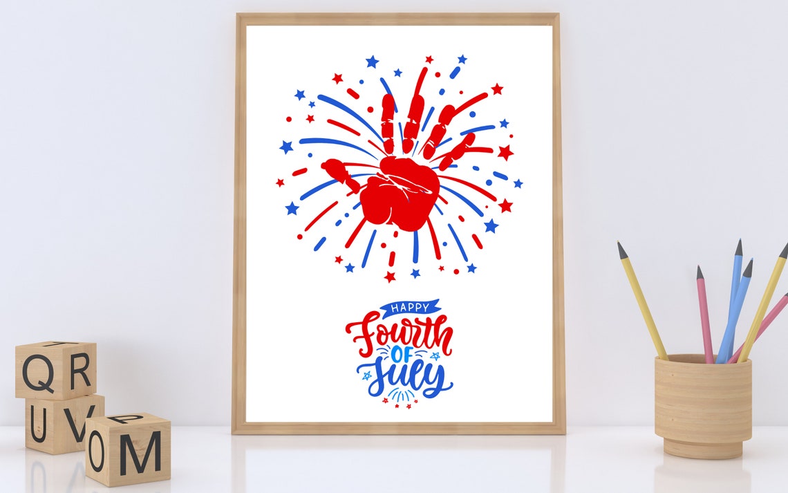 4th of July Firework Handprint Art Classroom Activities 4th - Etsy