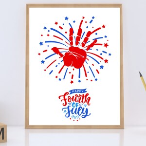 4th of July Firework Handprint Art , Classroom Activities, 4th of July ...