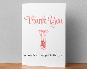 Printable Dance Thank You Card - A2 - Digital Print - Instant Download ...