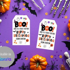 Boo Gift Tags, Halloween Favor Tags, Trick or Treat Favor Tags ...