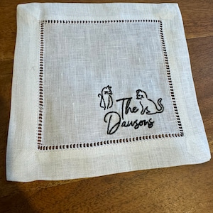 Personalized Cat Lover Cocktail Napkins - Gifts for Cat Lovers - Custom ...