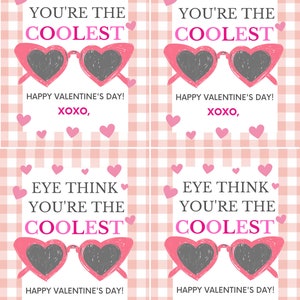 Printable Heart Sunglasses Valentine's Day Card, Instant Download | Eye ...