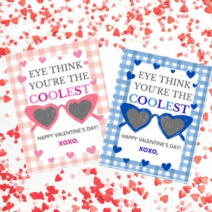 Printable Heart Sunglasses Valentine's Day Card, Instant Download | Eye ...