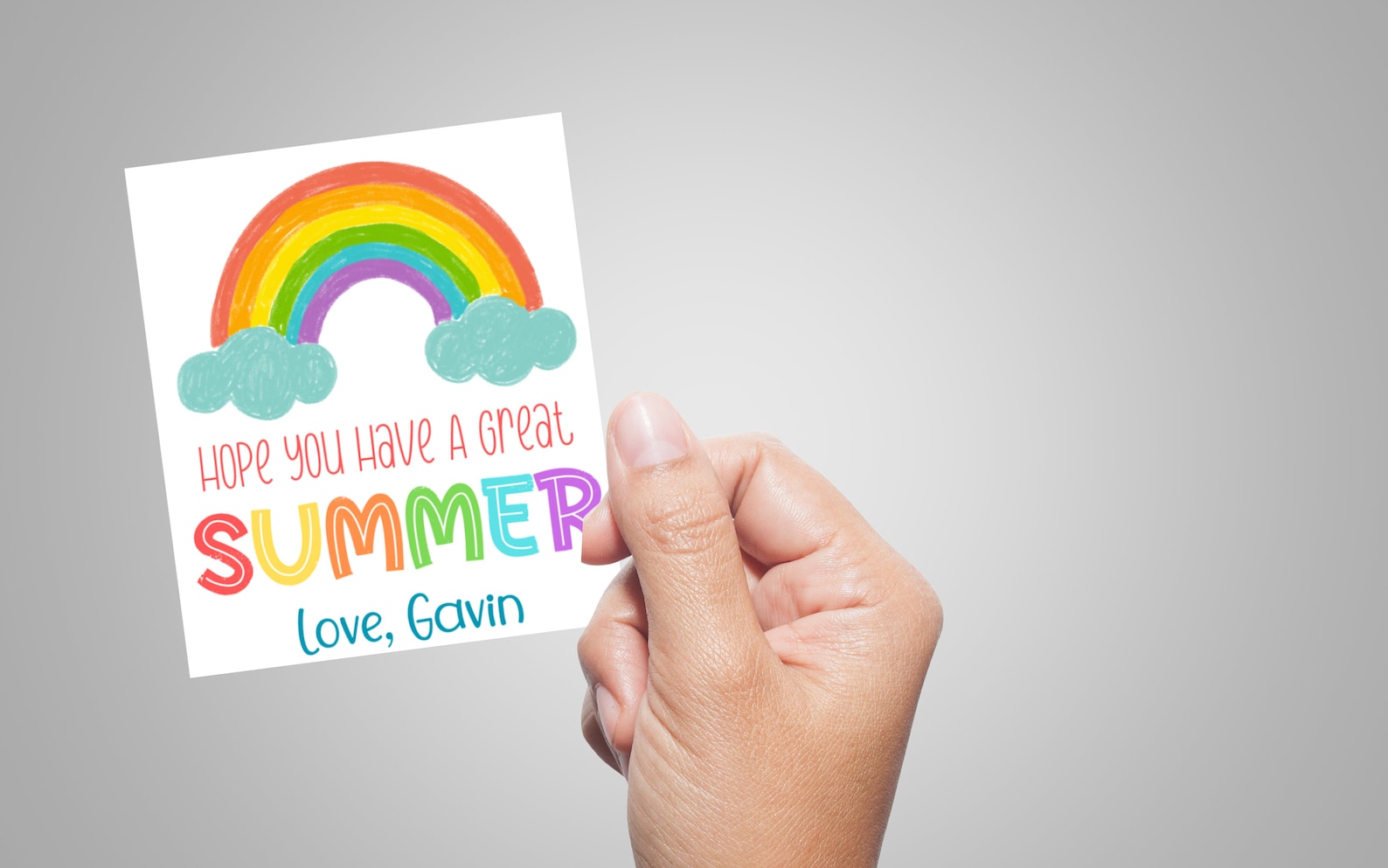 End of School Year Tags Rainbow Gift Tags, Teacher Thank You, Last Day ...