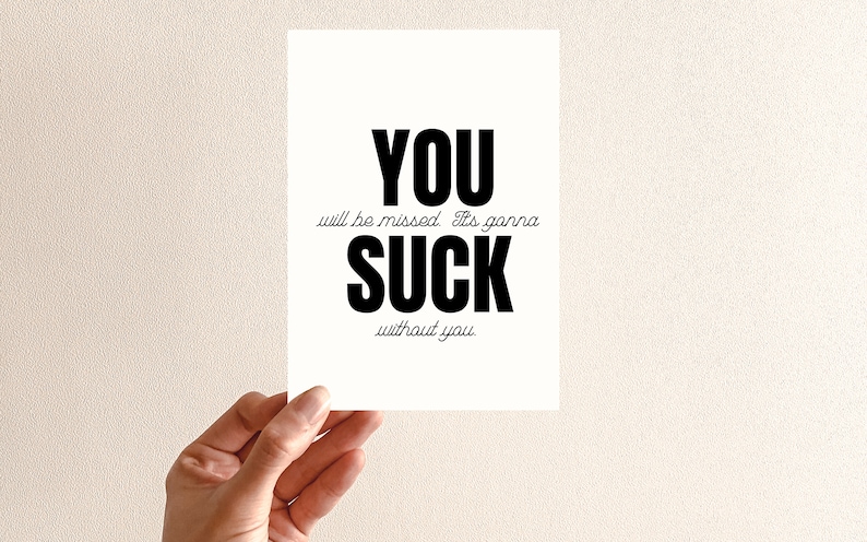 Funny Printable Going Away Card for Coworker, You Will Be Missed ...