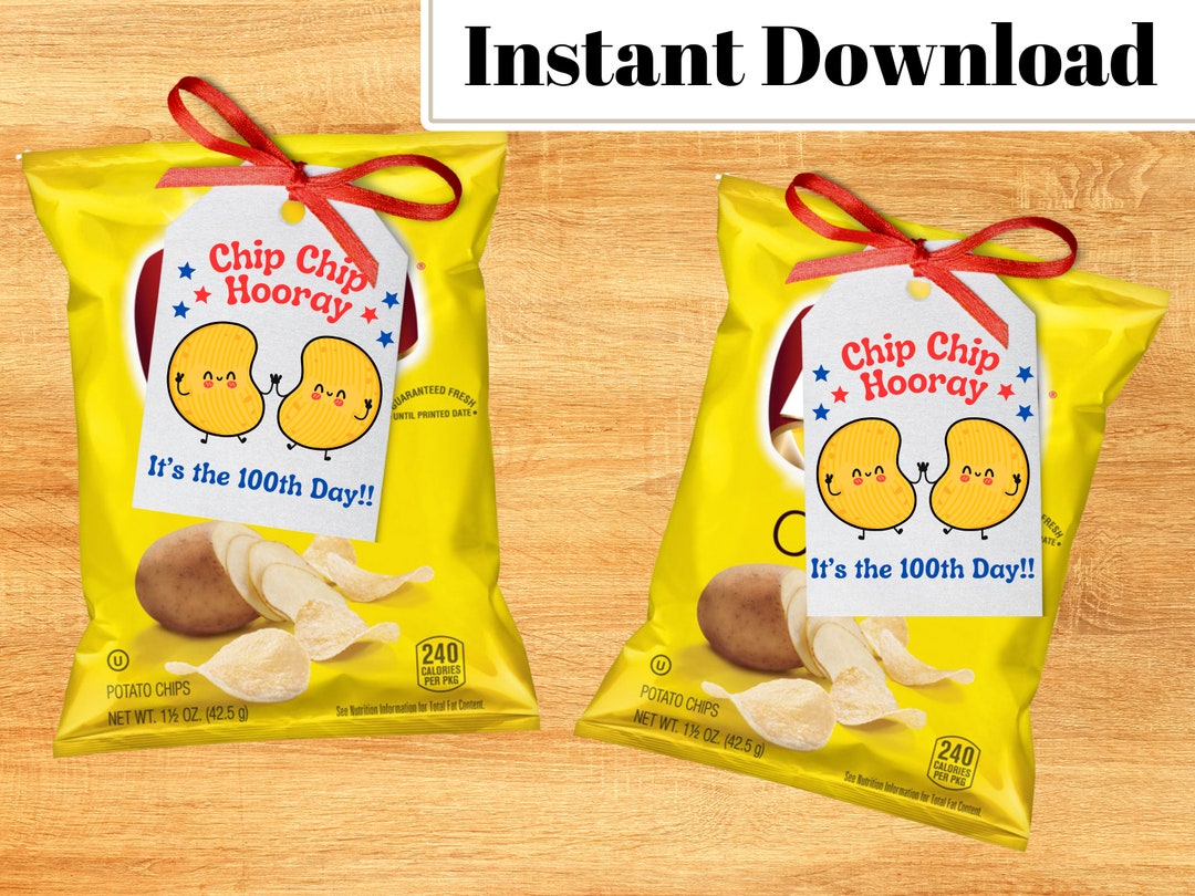 100 Days of School Printable Tag | Chip Chip Hooray 100th Day of School ...