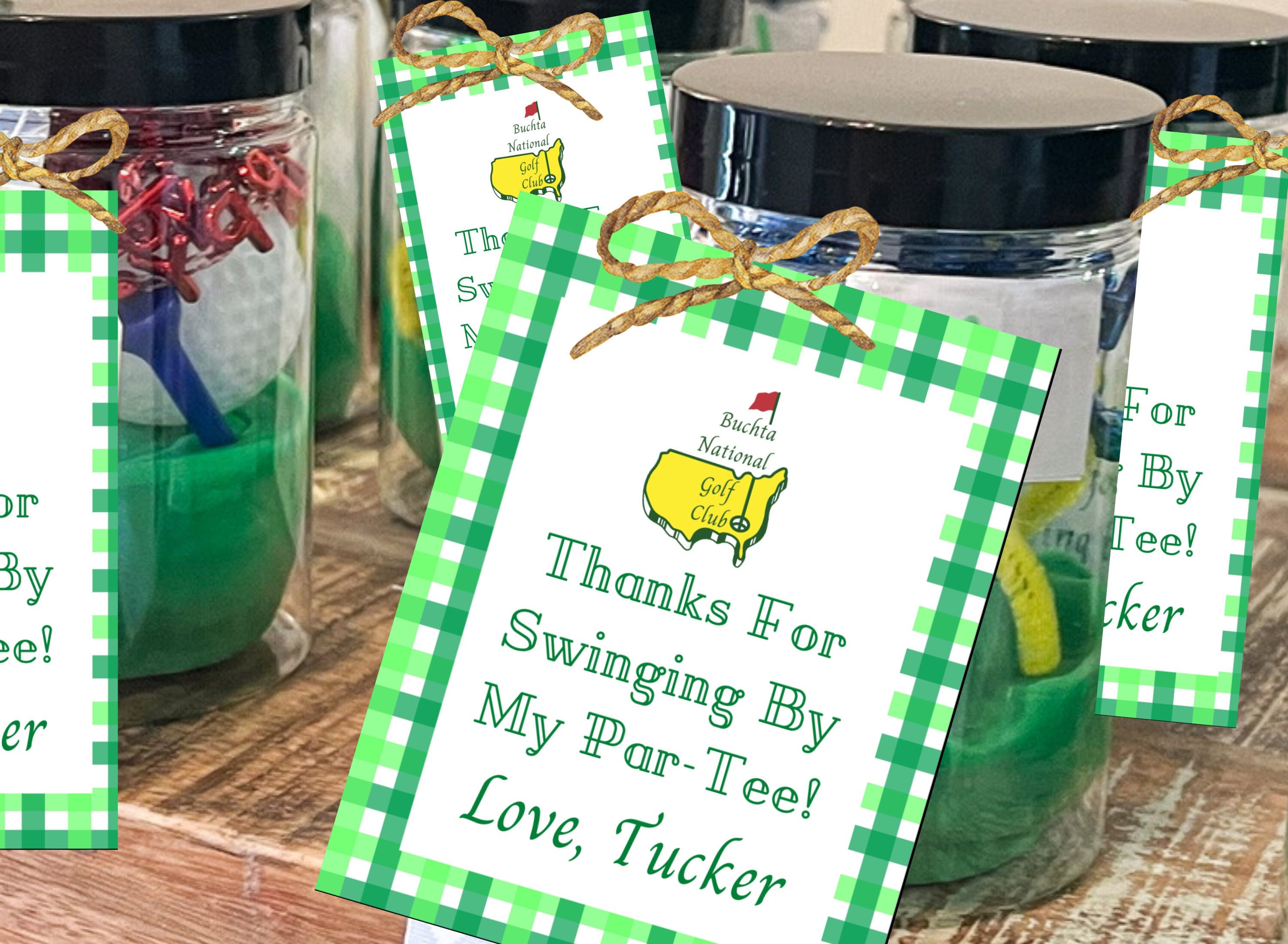 Golf Birthday Party Favor Tag Masters Golf Favor Tags Party - Etsy
