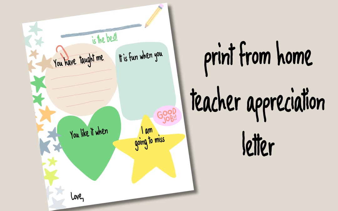 Teacher Appreciation Week Printable, All About My Teacher, Teacher ...