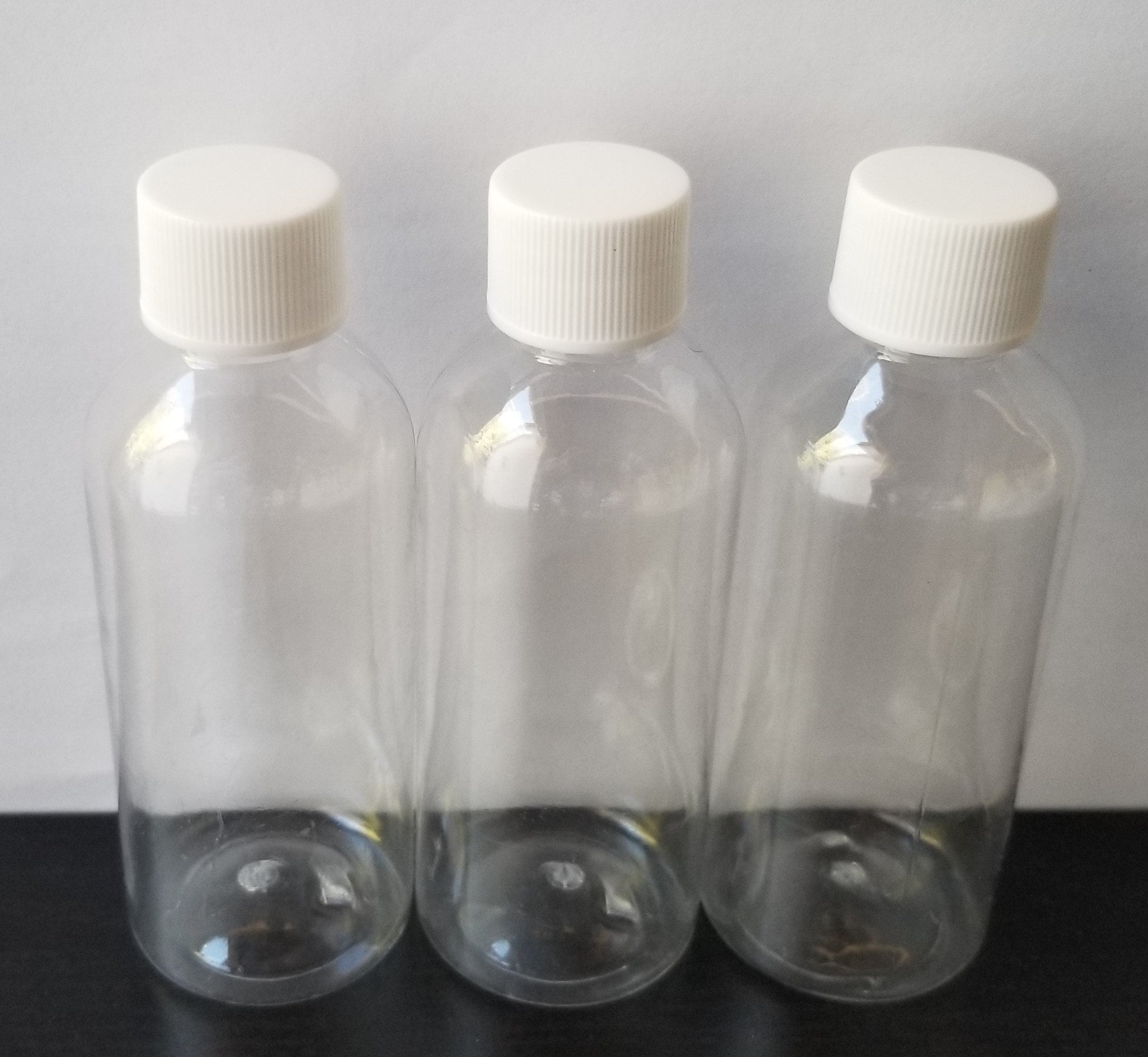 Botella transparente de plástico 80ml/2.7oz con tapa blanca - Etsy España