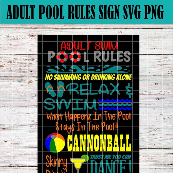 Funny Pool Signs - Etsy