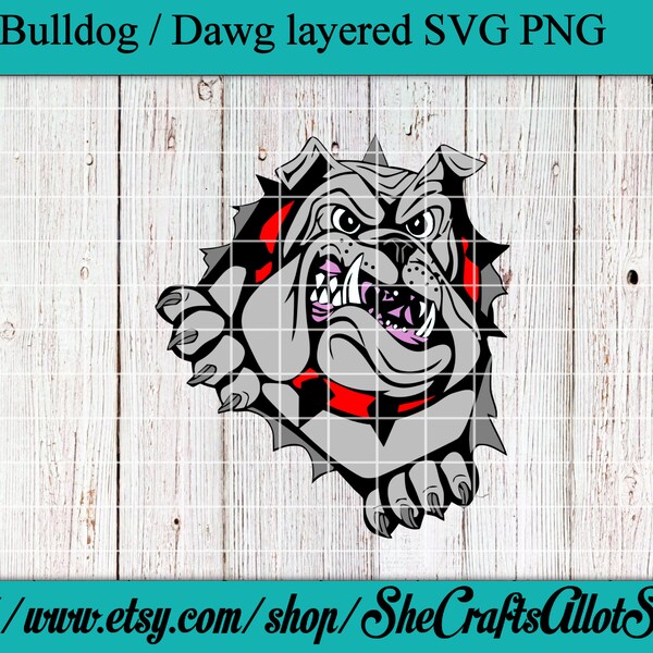 Bulldog Mascot Svg - Etsy