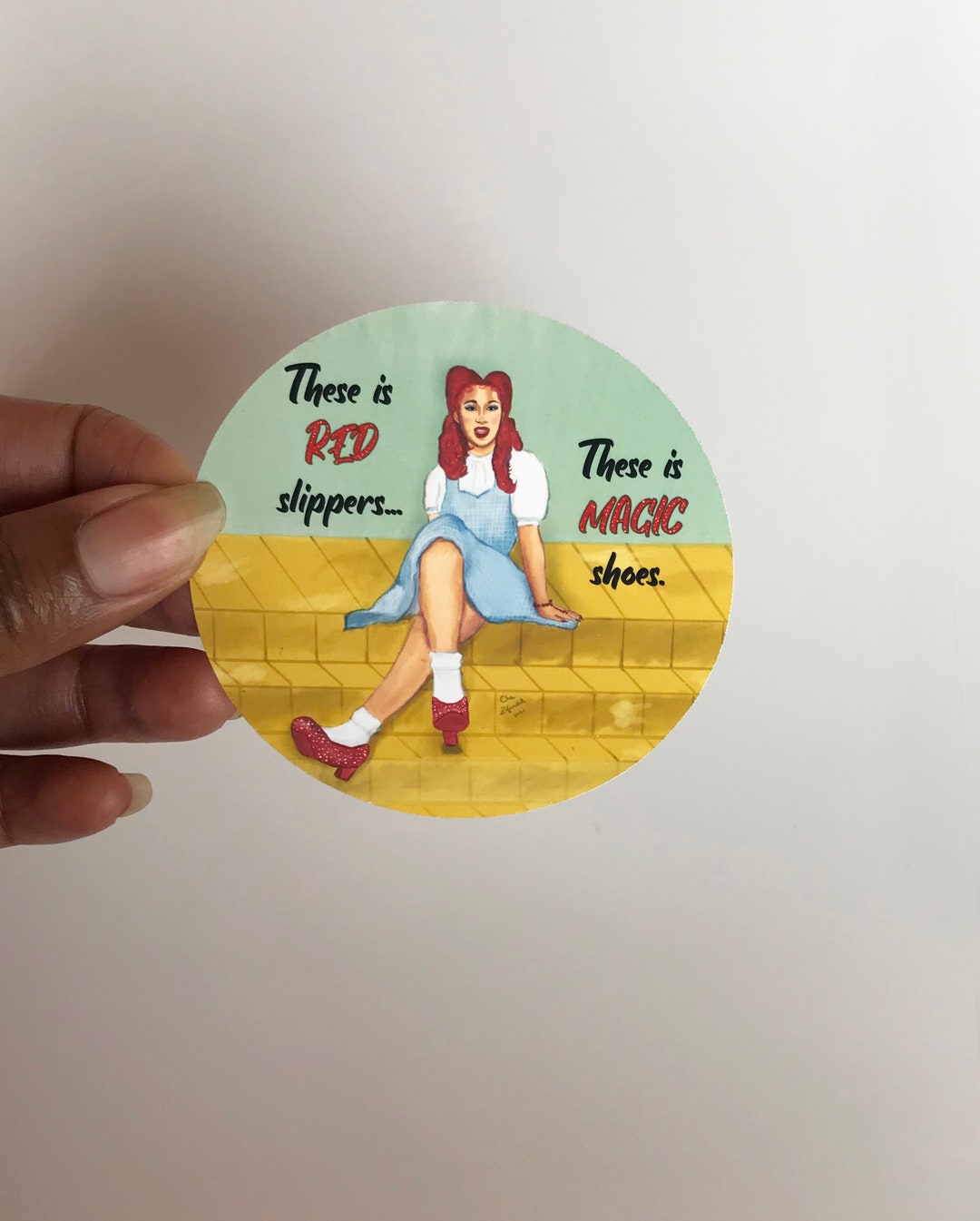 Cardi in Oz Vinyl Art Sticker Hip Hop Sticker, Rap Sticker, Strong ...