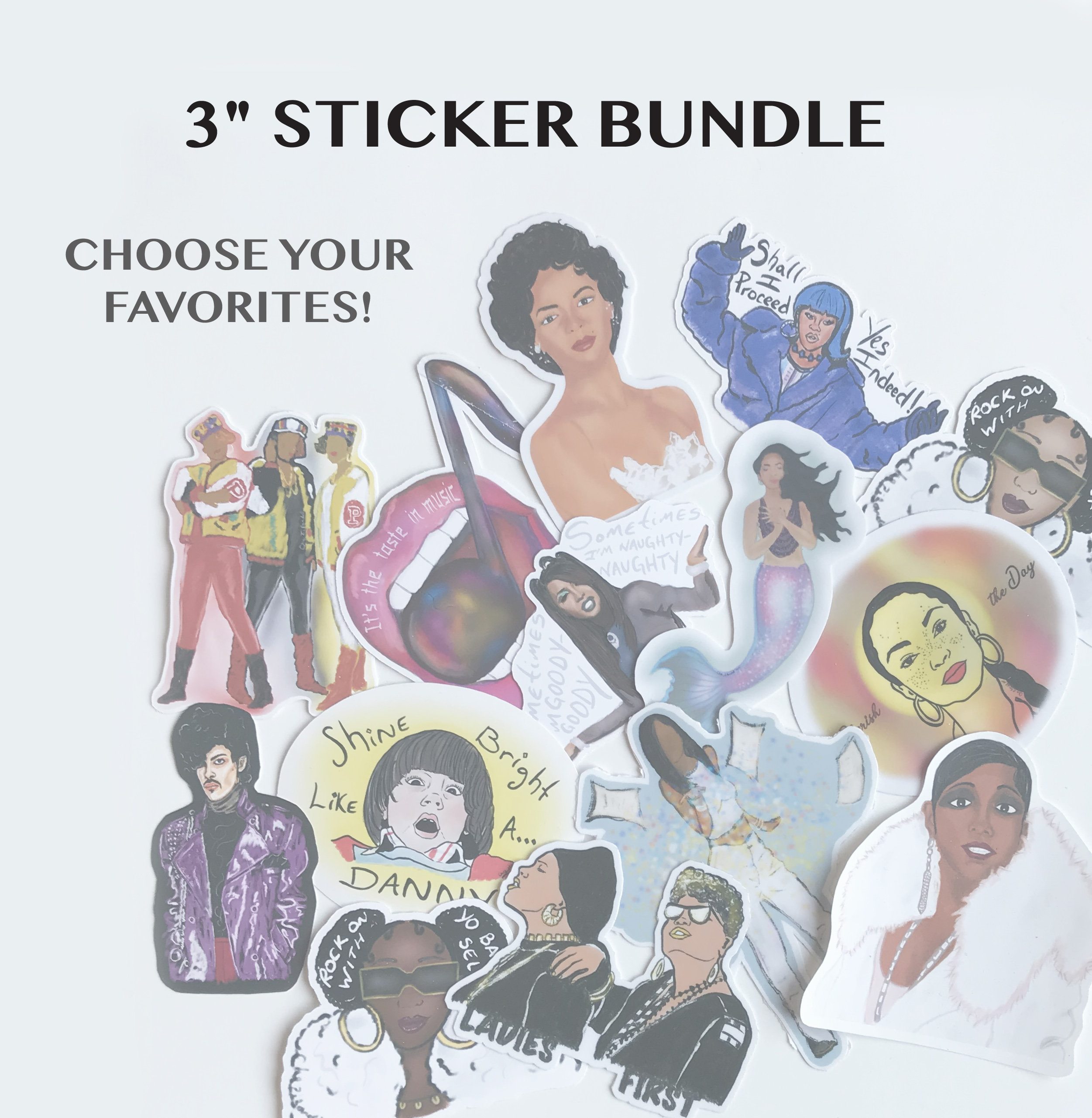 Bundle of 3 Stickers: 3 4 or 5 Hip Hop Sticker Rap - Etsy UK