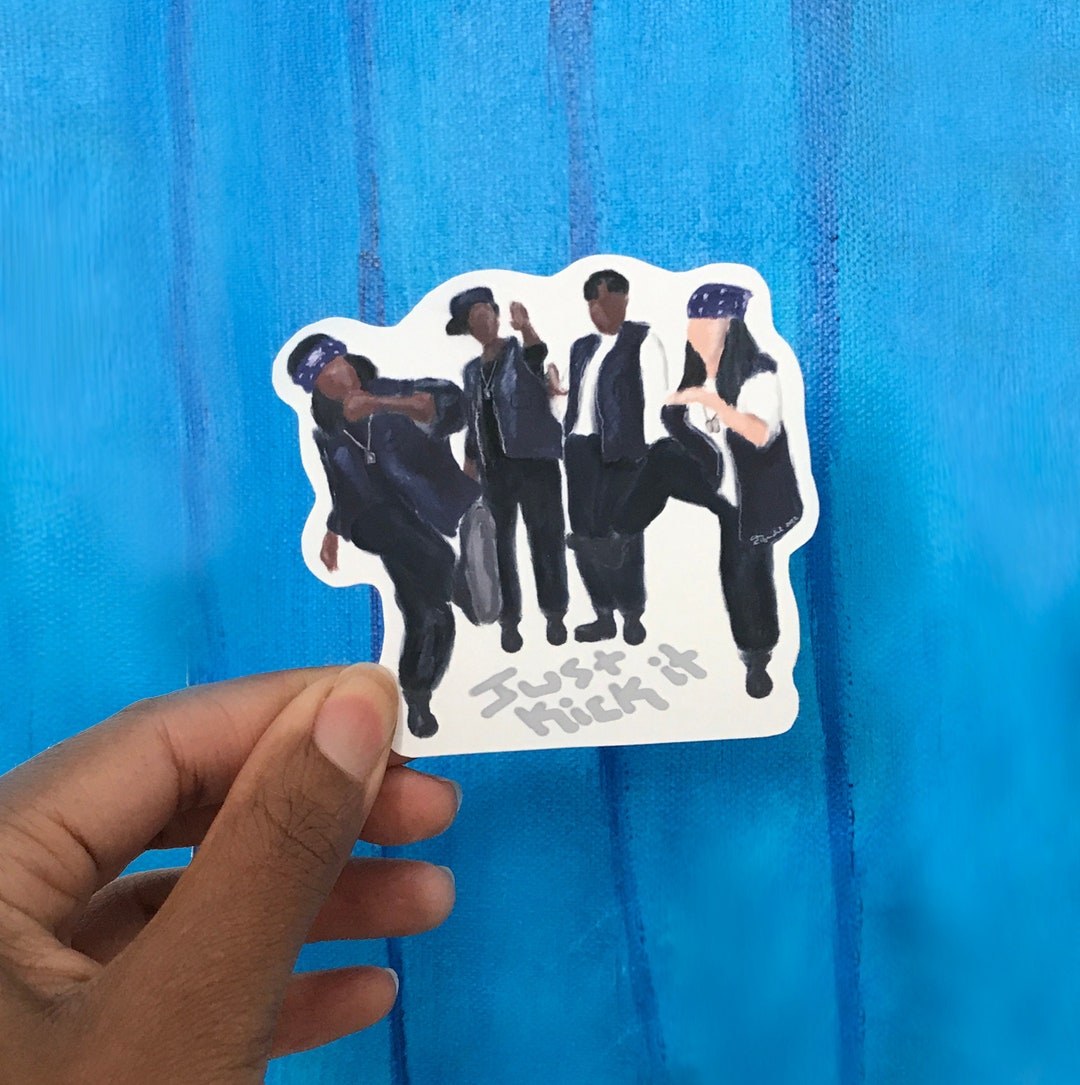 Just Kick It 90s Music Sticker for Water Bottle - Hip Hop Stickers ...