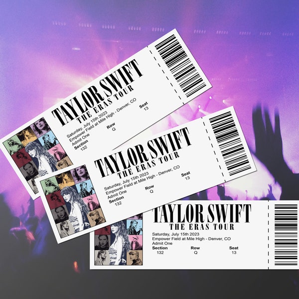 The Eras Concert Ticket - Etsy