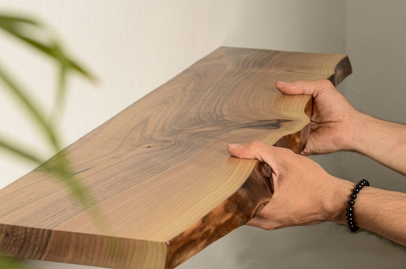 Strong Shelves Steel Bracket Wood Rustic Style Floating Shelf Floating ...