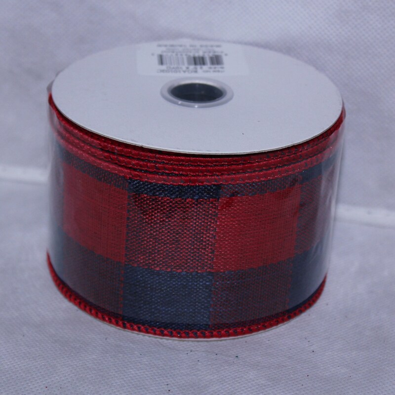 Red Plaid Ribbon - Etsy