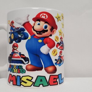 Personalized Super Mario Mug,,super Mario Gift,mario Video Game ...
