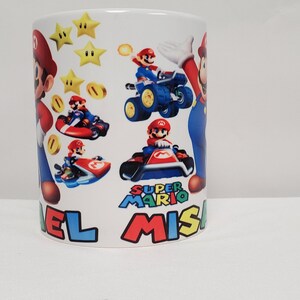 Personalized Super Mario Mug,,super Mario Gift,mario Video Game ...