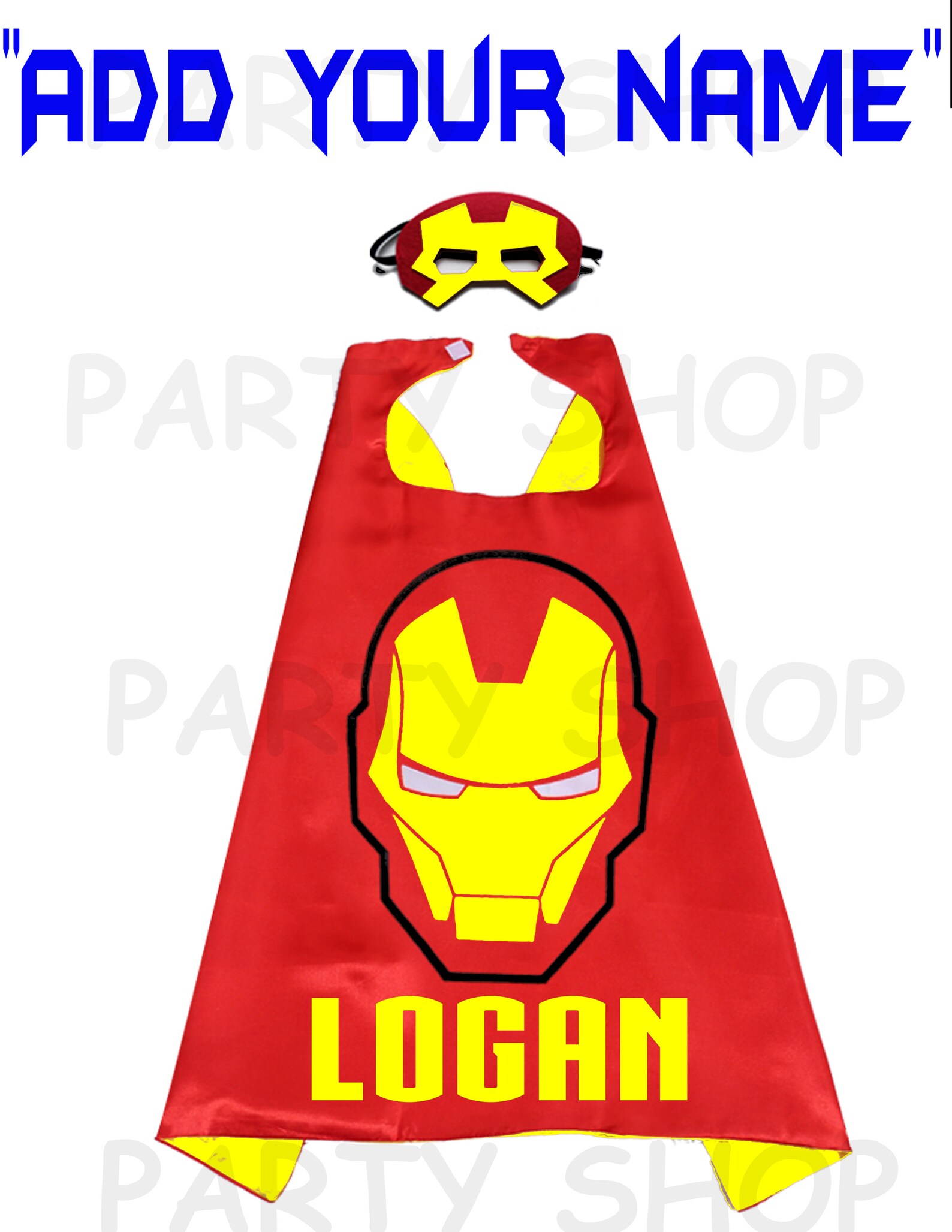 Iron Man Custom Cape and Mask for Kids ADD Your Child's | Etsy