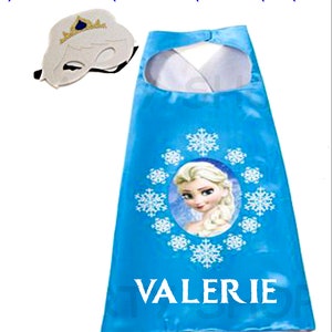 Elsa Frozen Custom Cape and Mask for Kids, Frozen, ADD Your Child's ...