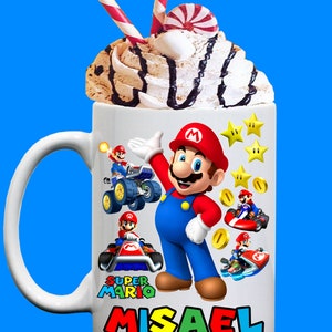 Personalized Super Mario Mug,,super Mario Gift,mario Video Game ...
