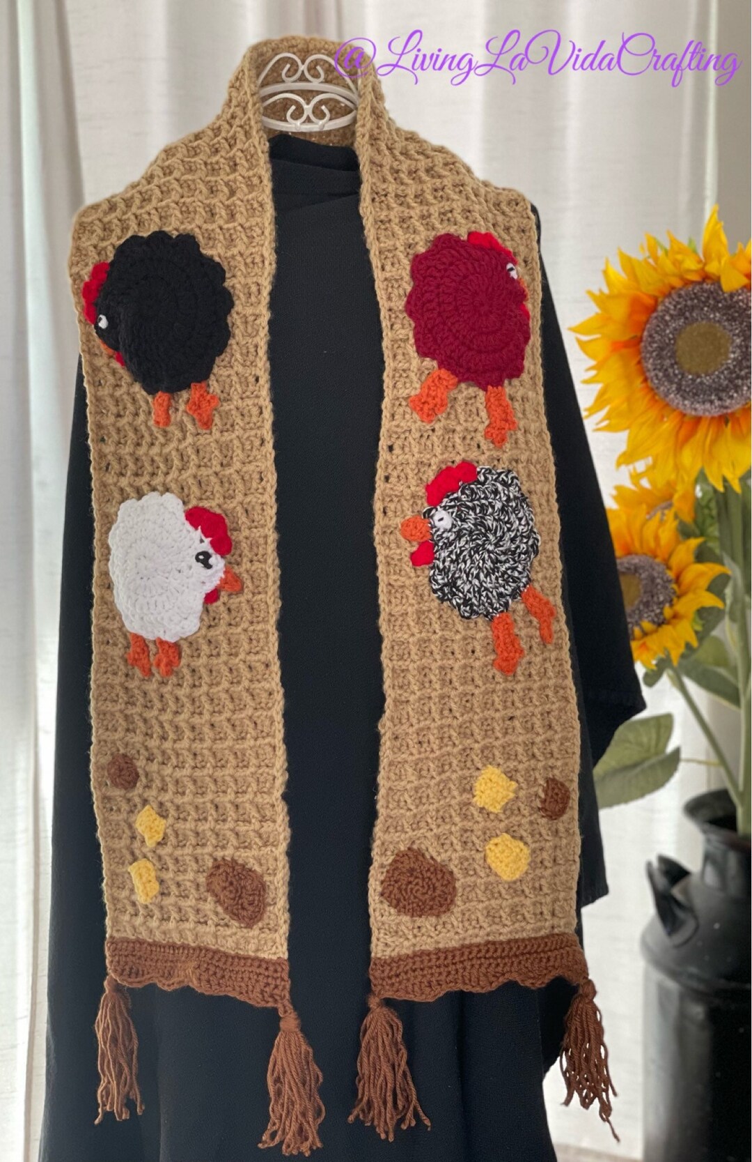 Chicken and Waffle Scarf Pattern - Etsy