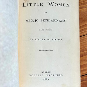 1869 first Edition Little Women by Louisa May Alcott. Published by ...