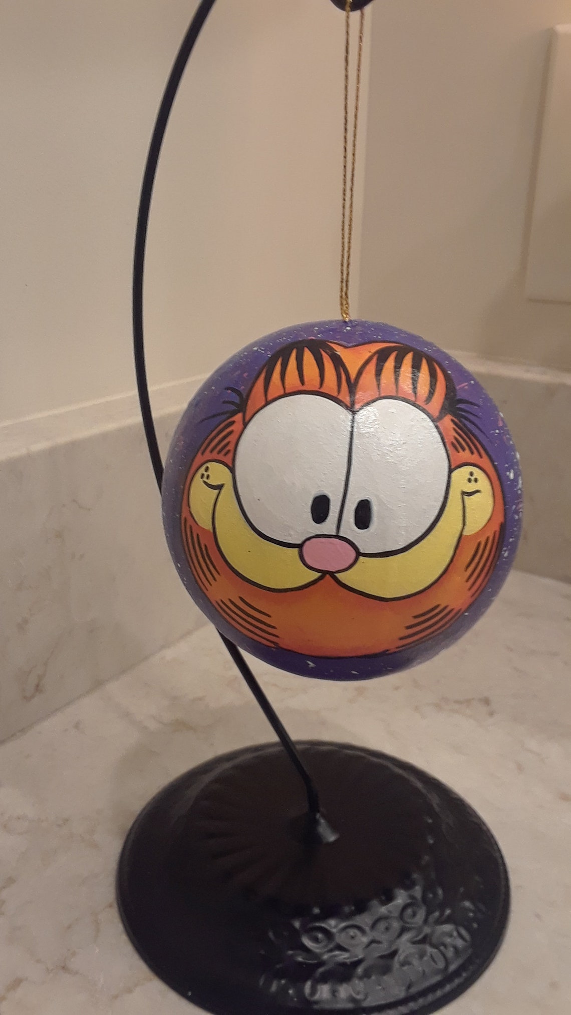 Orange Cat Hand Painted Ornament - Etsy