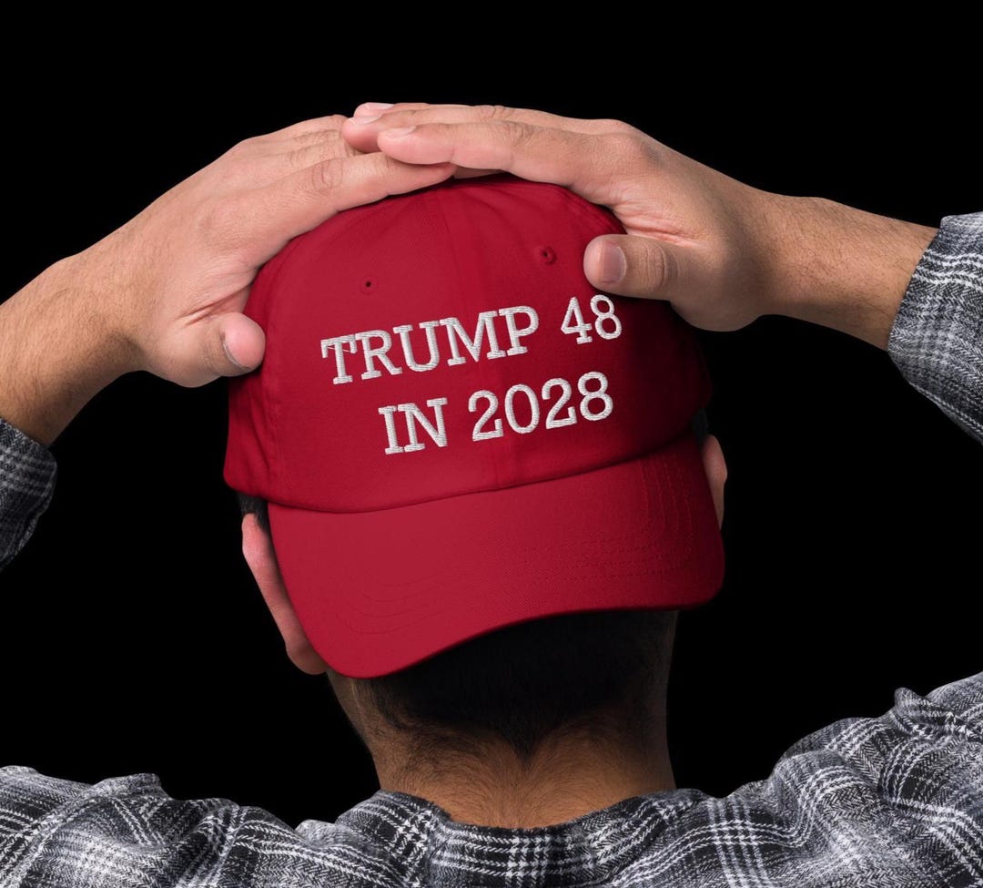 TRUMP 48 in 2028 Adjustable Hat, Trump 3rd Term, MAGA Merch, Trump Hat ...
