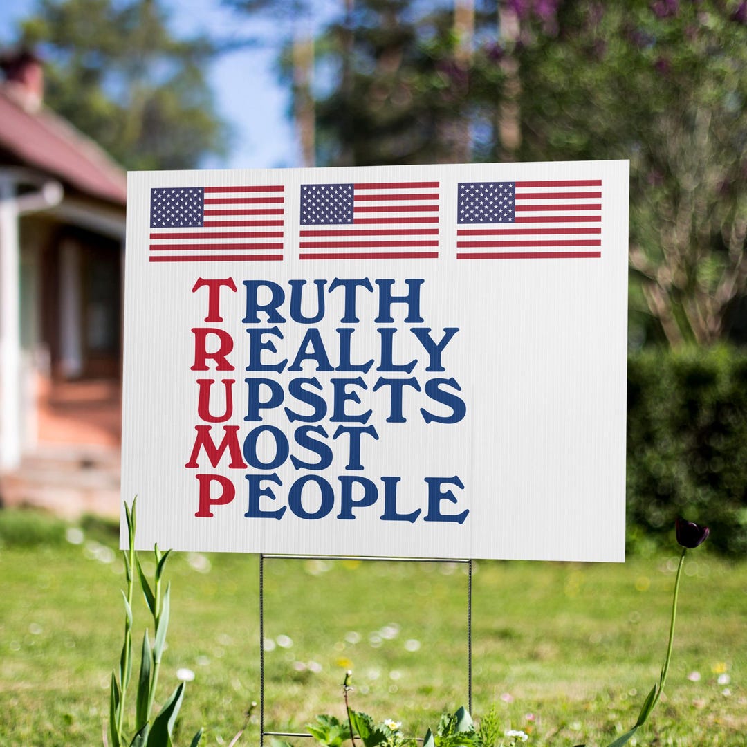 Pro Trump Yard Sign, Trump 2024, Political Yard Sign, Trump Merchandise ...