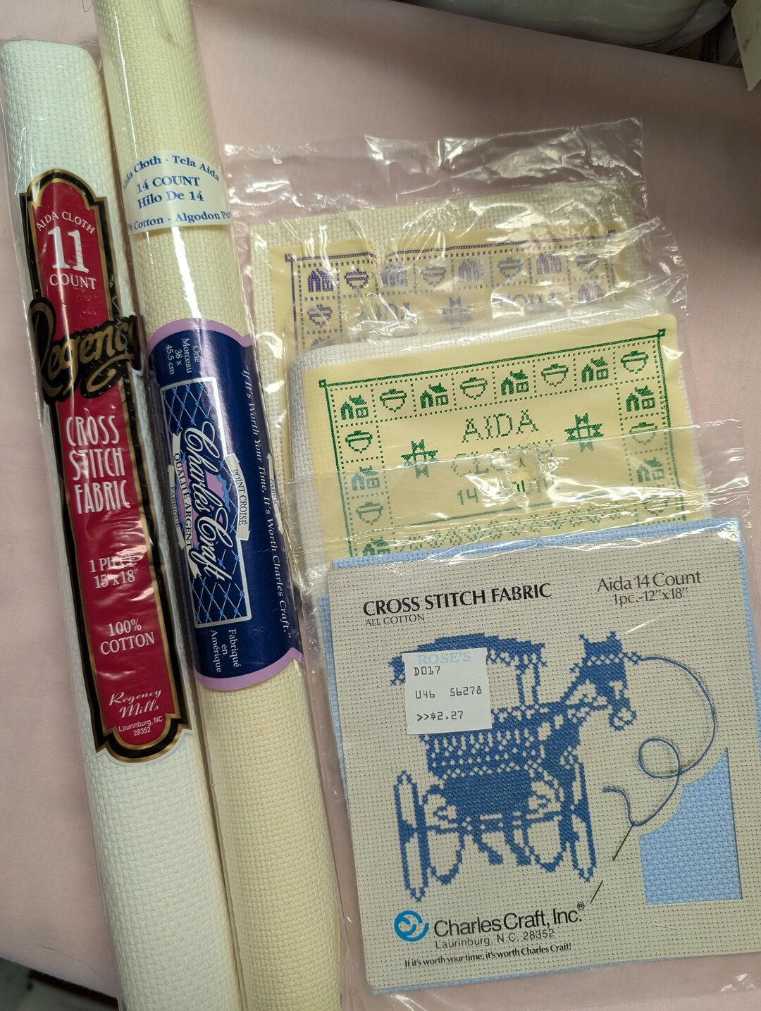 Aida Cloth, Charles Craft, Cross Stitch Fabric, 14 Count, Regency, 11 ...