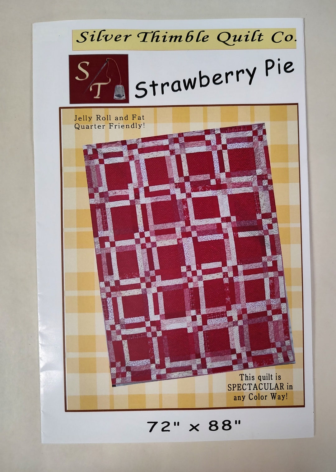 Strawberry Pie Quilt Pattern, Silver Thimble Quilt Compay, Jelly Roll ...