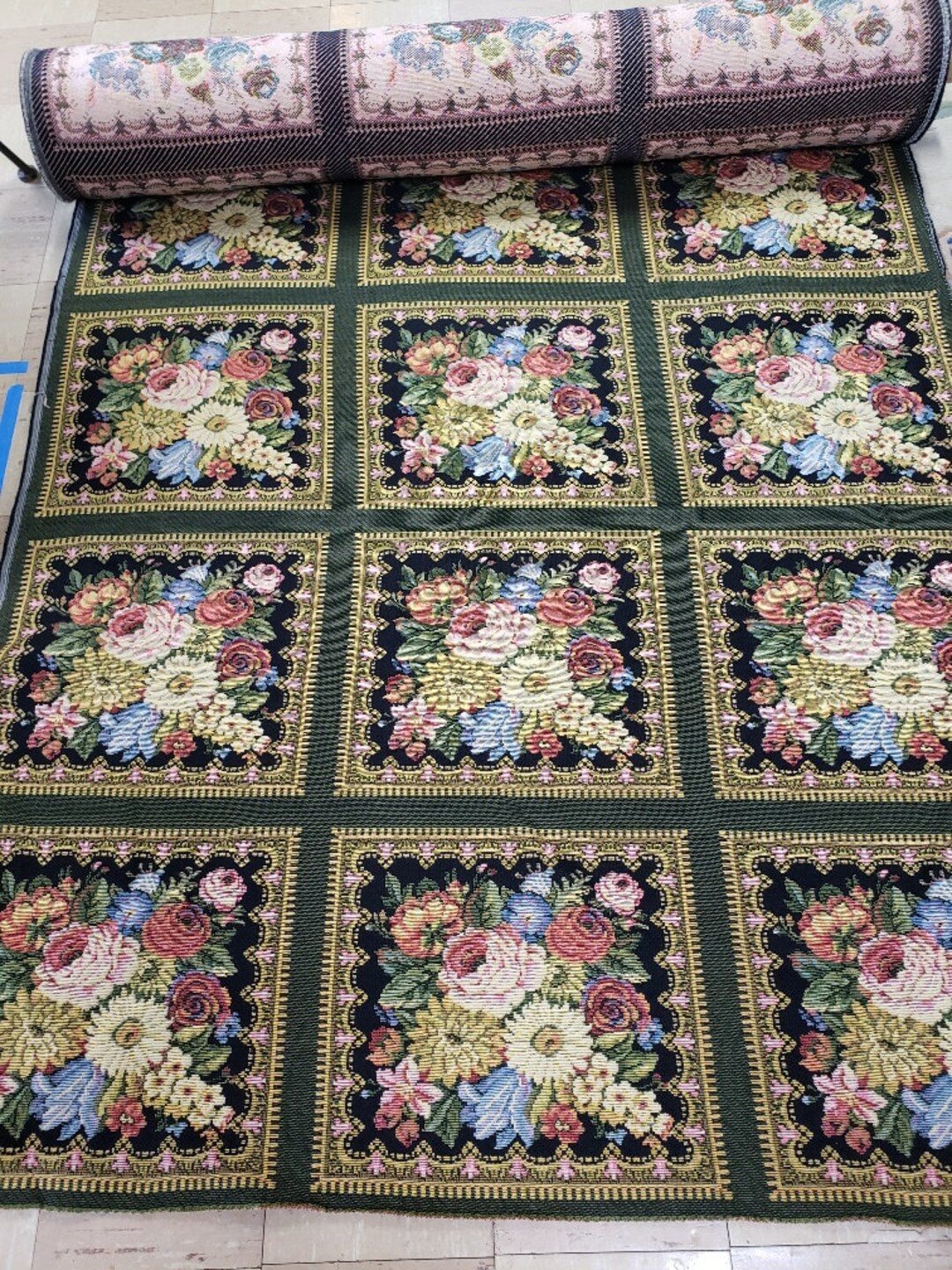 Wool Pillow Squares, Woven Tapestry Fabric, Yardage, Upholstery Fabric ...