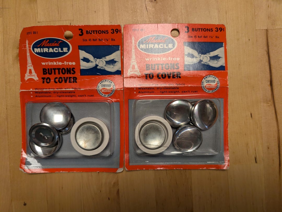 Vintage Maxant Miracle Buttons to Cover, Size 45 Half Ball, NOS - Etsy