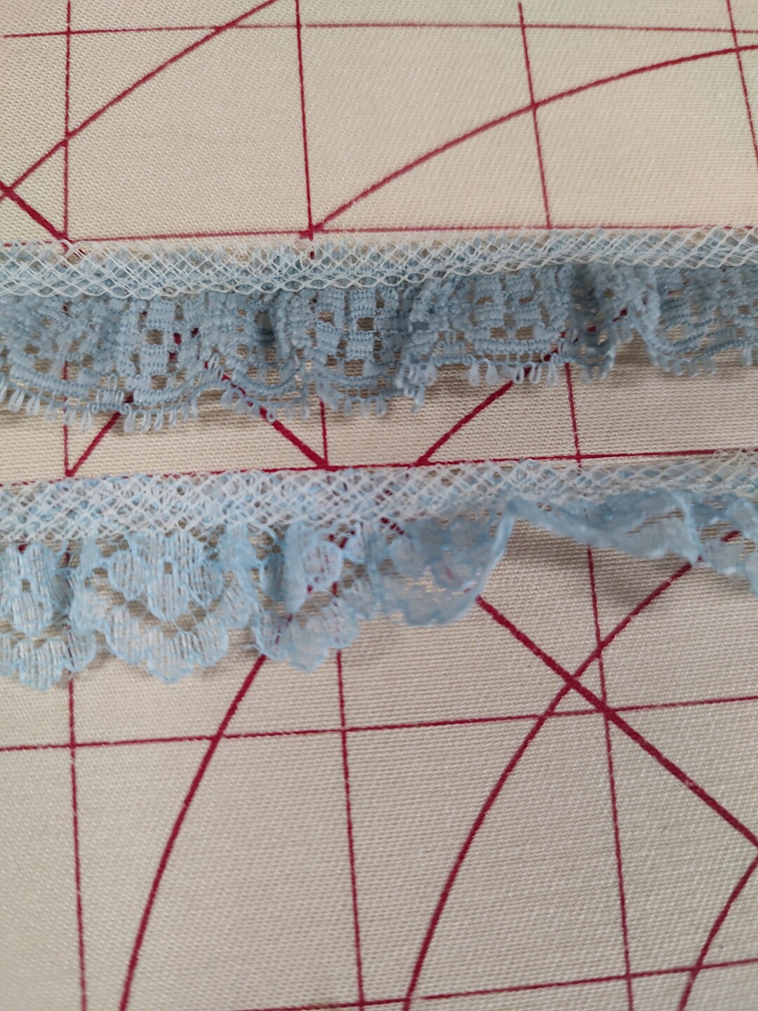 Blue Polyester Lace, Dusty Blue Lace, Baby Blue Lace, Ruffled Lace, 3 ...