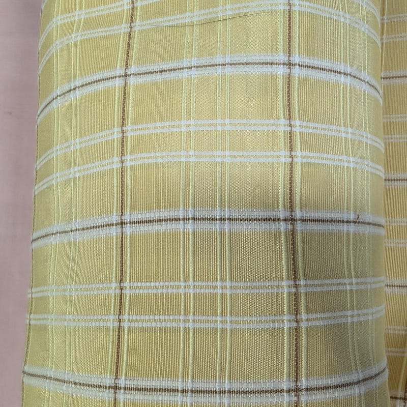 Yellow Plaid Fabric - Etsy