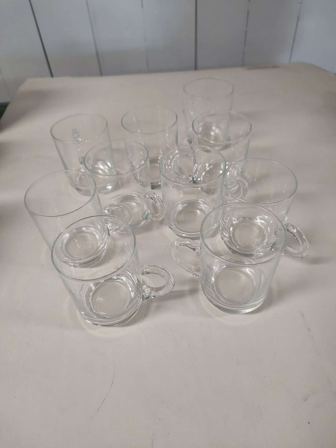 Punch Cups, Vintage Punch Bowl Cups, Set of 10, Hand Blown Handle - Etsy