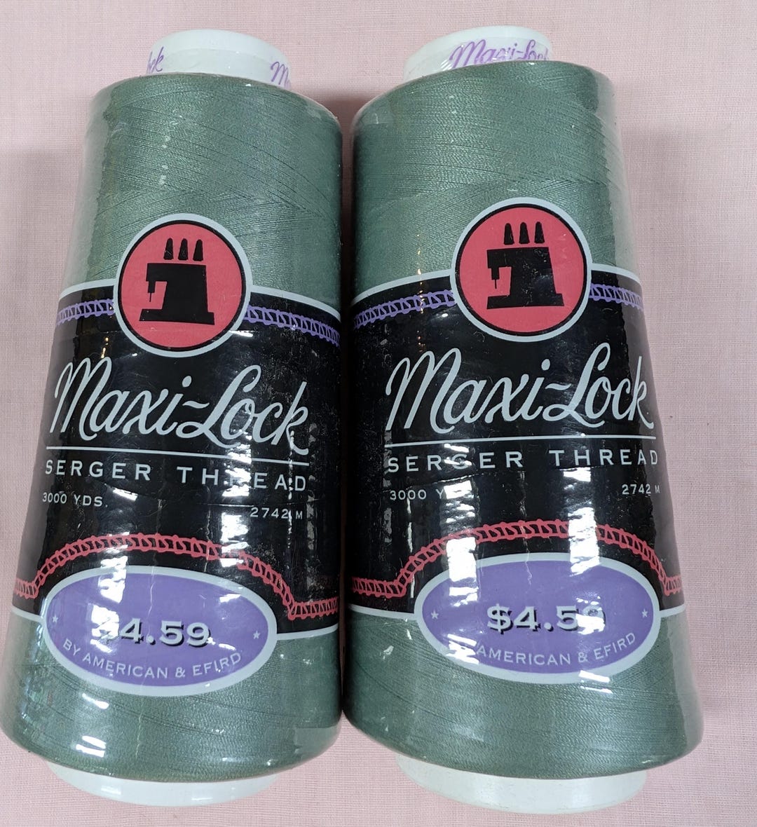 Maxi-lock Serger Thread, Thread Lot, Serger Thread Lot, Destash, Green ...