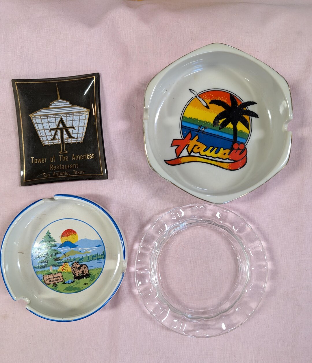 Vintage Ashtrays, MCM Ashtrays, Souvenir Ashtrays, Hawaii Ashtray, Smoky Mountains Ashtray - Etsy