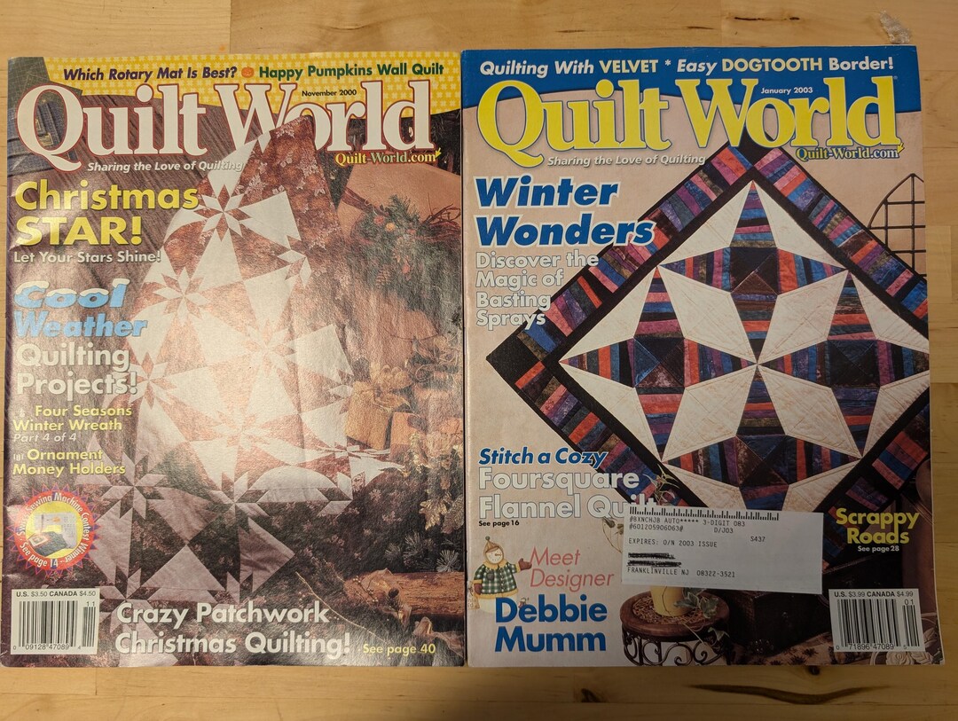 Quilt World, Quilt Magazine Lot, Lot of 2 Quilt Magazines - Etsy