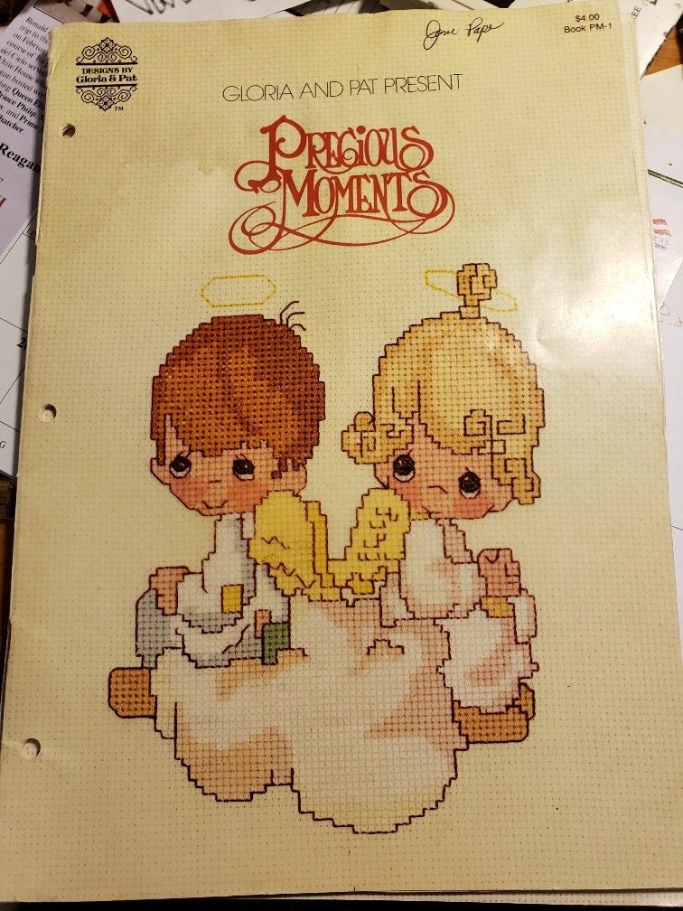 Precious Moments Cross Stitch Pattern Book, Designs by Gloria and Pat ...
