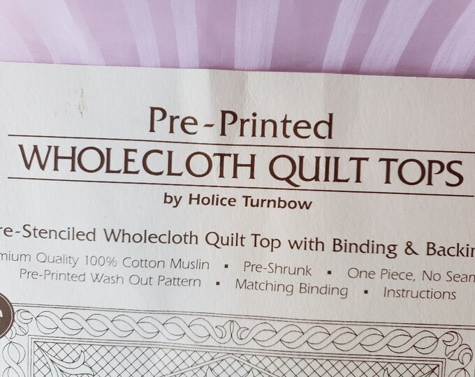 Wholecloth Quilt Top, Holice Turnbow, Pre Printed Quilt Top, Stencil ...