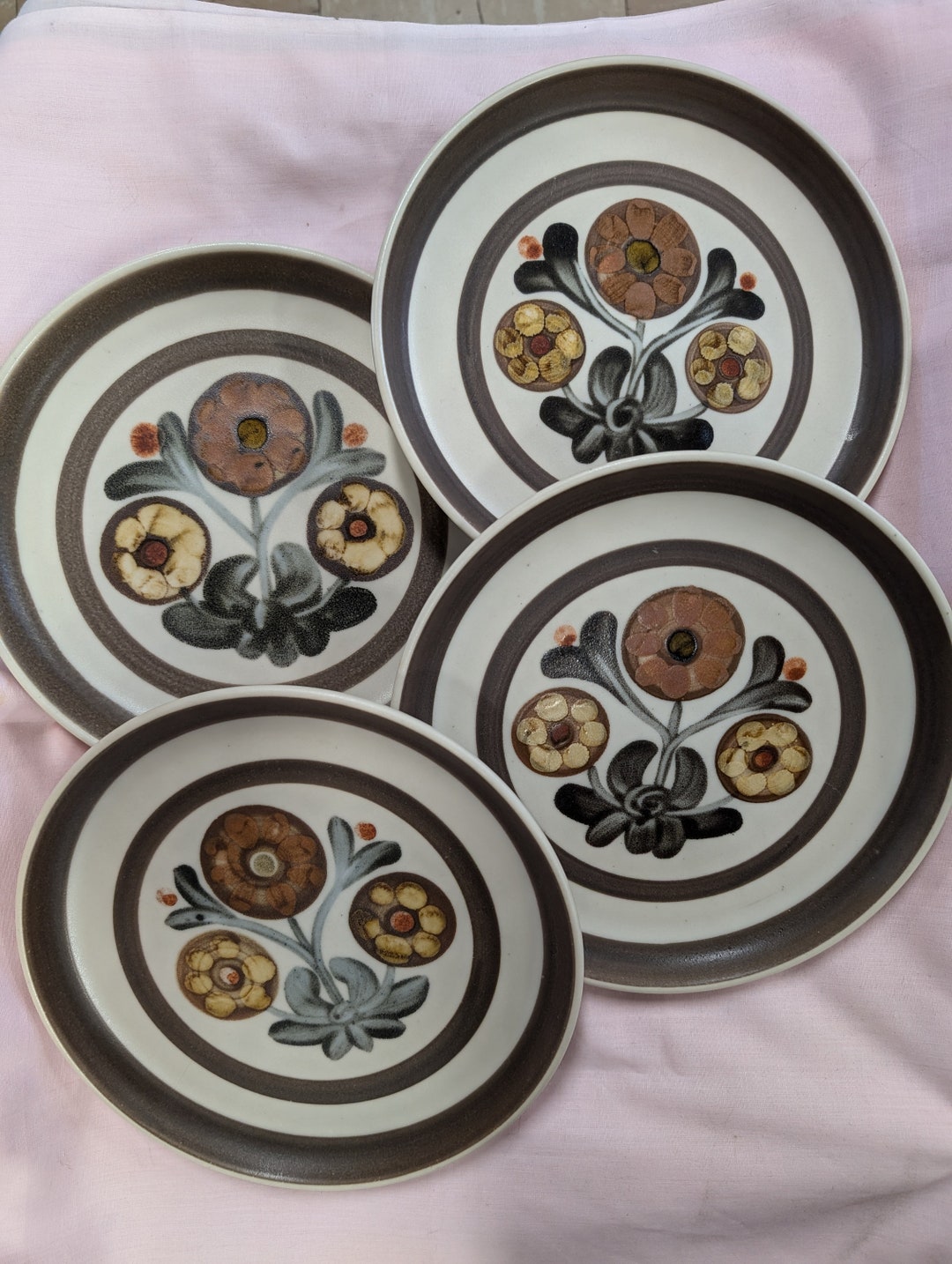 Denby Langley Mayflower Plates, Ceramic Bread Plates, Salad Plates ...